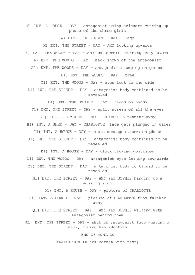 Screenplay of teaser trailer | PDF