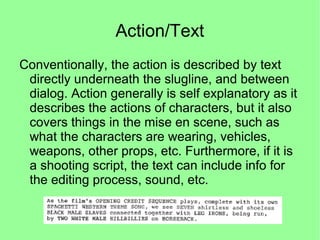 Screenplay conventions | PPT
