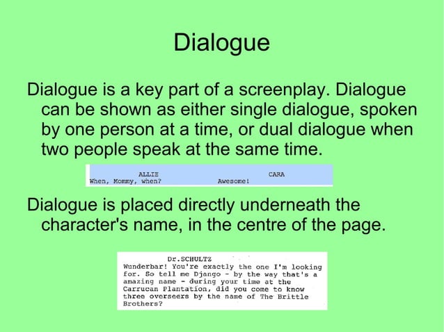 Screenplay conventions | PPT | Screenwriting | Content Production