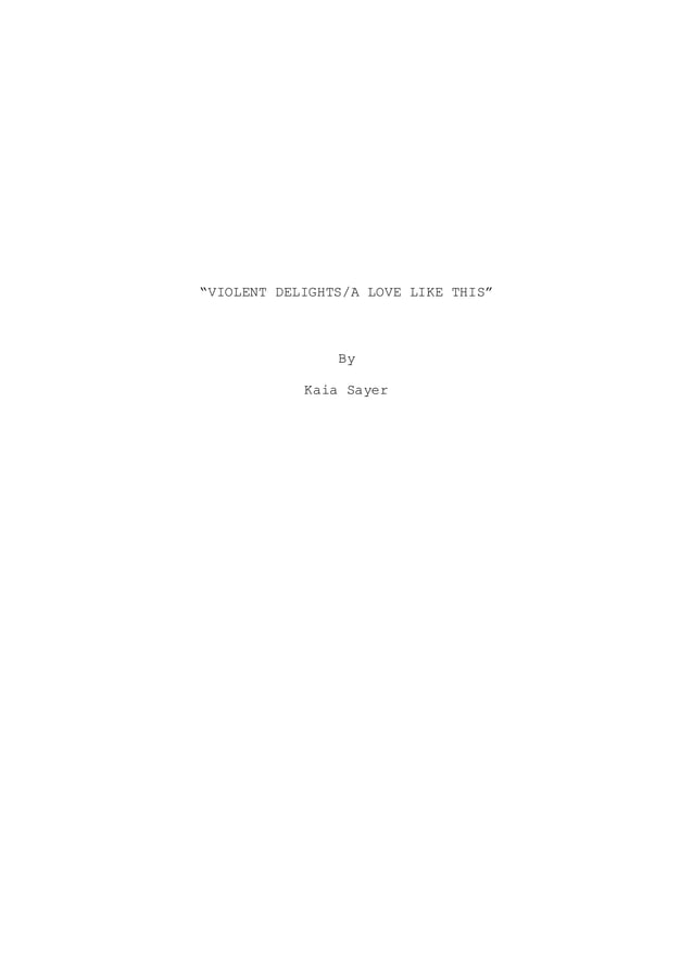 First Screenplay Draft | PDF