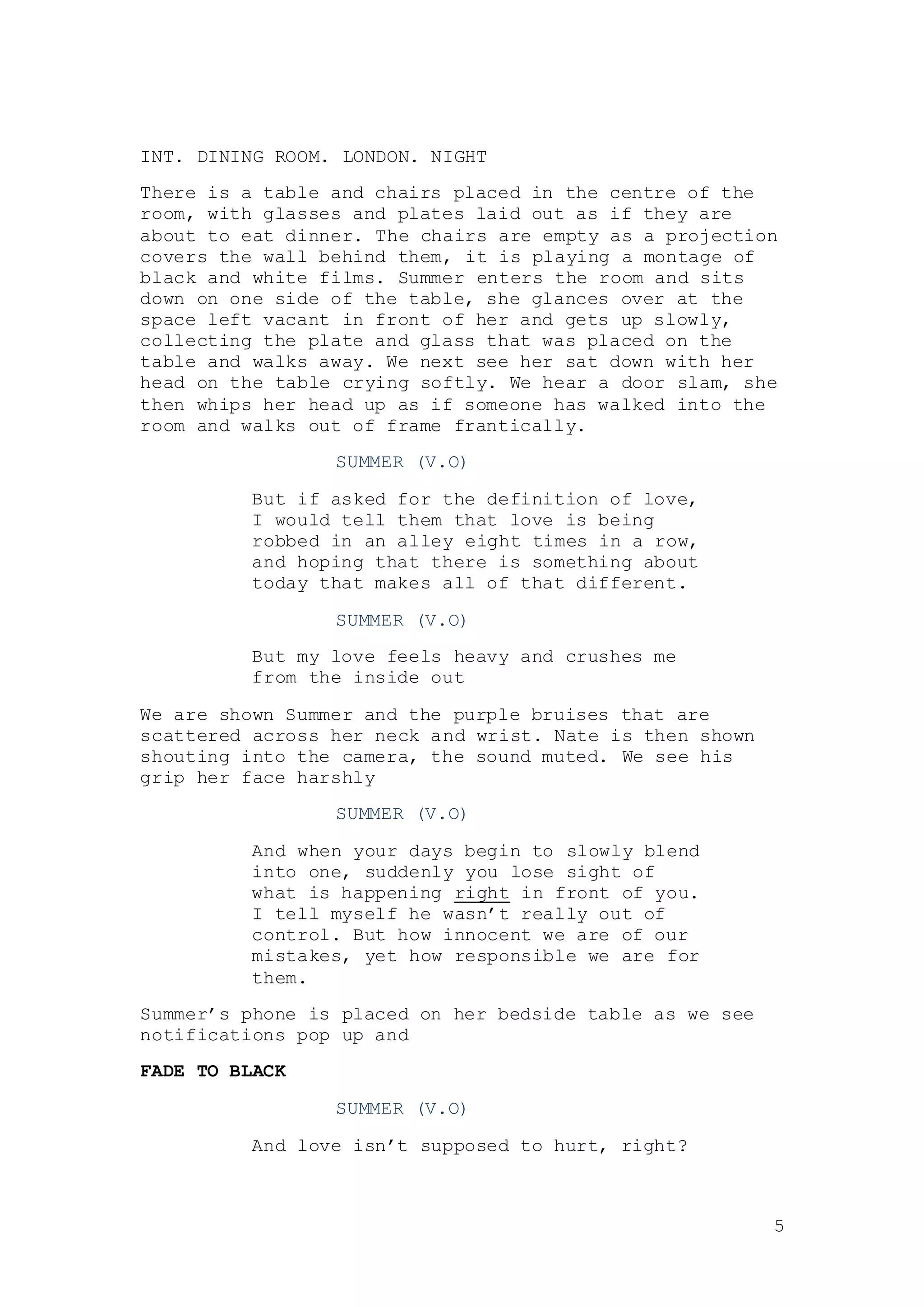 Screenplay 2nd draft | PDF