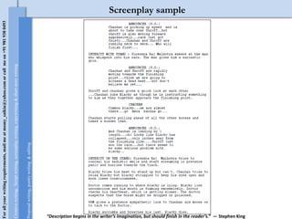 Screenplay writing sample | PPT