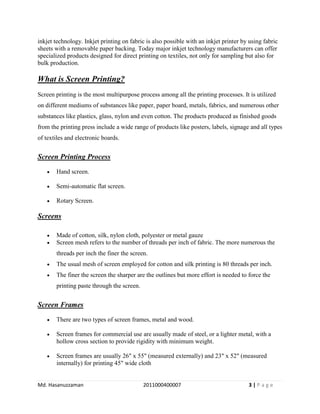 Screen Printing | PDF