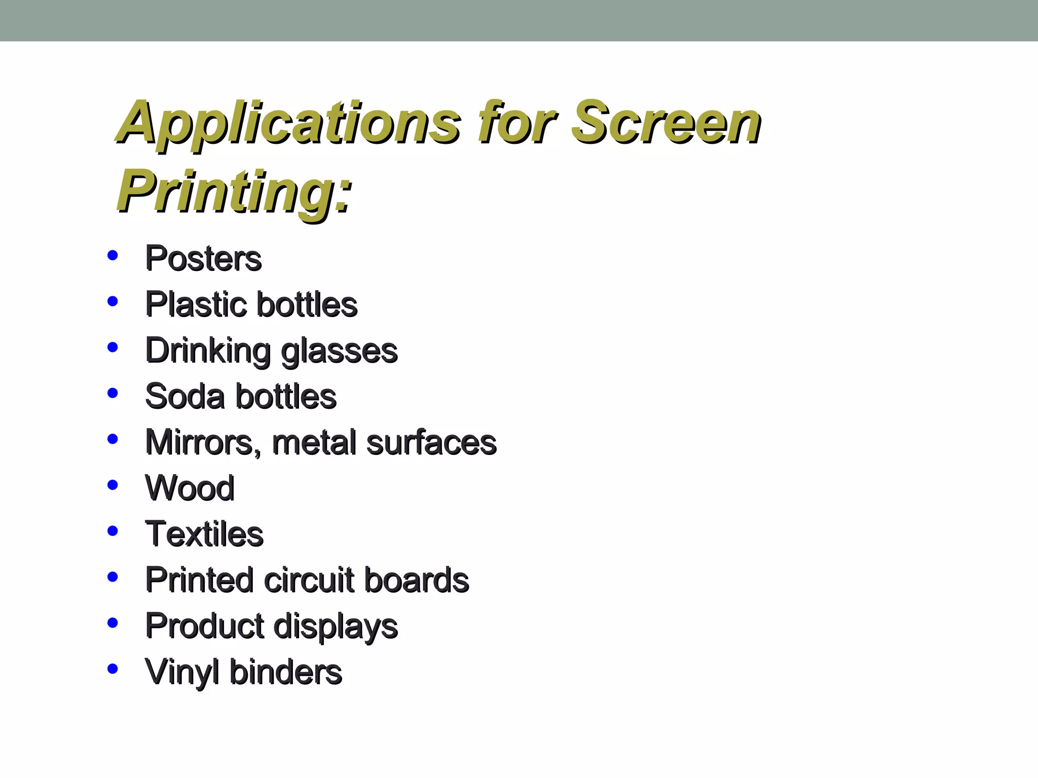 Screen printing | PPT