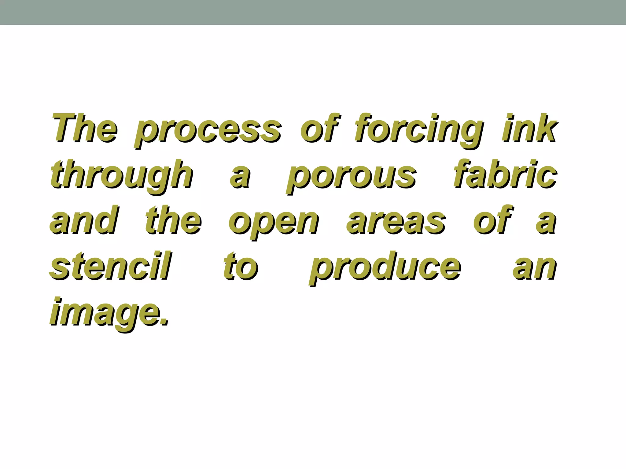 Screen printing | PPT