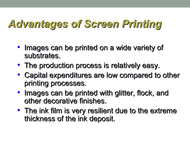 Screen printing | PPT | Arts and Crafts | Hobbies & Interests