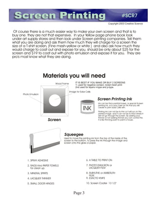 Screen printing booklet | PDF