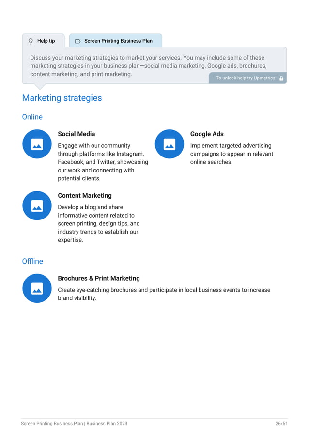 Screen Printing Business Plan Example | PDF