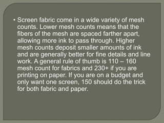 Screen printing equipments | PPTX