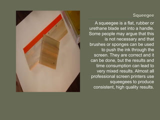 Screen Printing Equipments | PPT