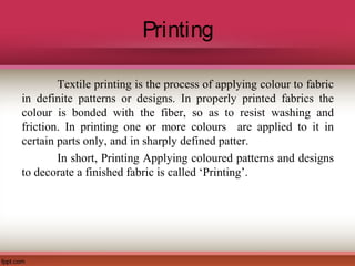 Screen printing in textile printing sector | PPT
