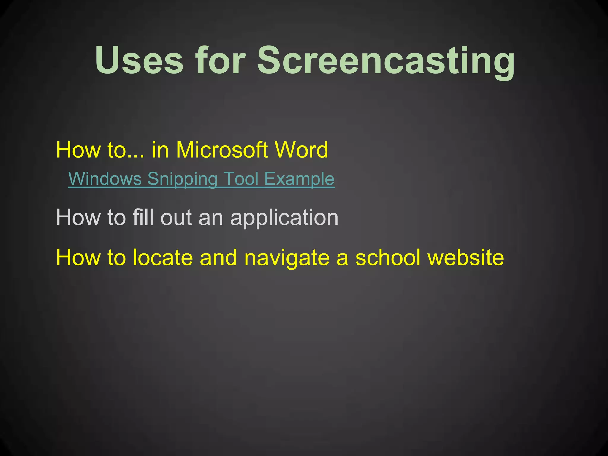 Screenr and screencast o-matic | PPT