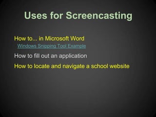 Screenr and screencast o-matic | PPT