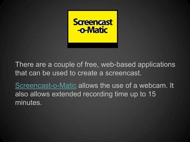 Screenr and screencast o-matic | PPT