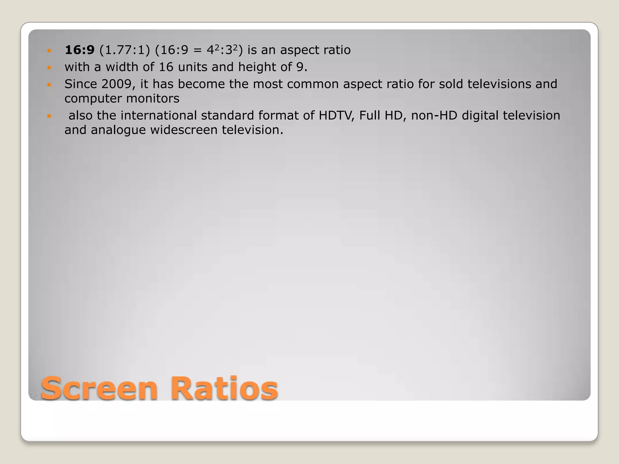 Screen ratios powerpoint | PPT