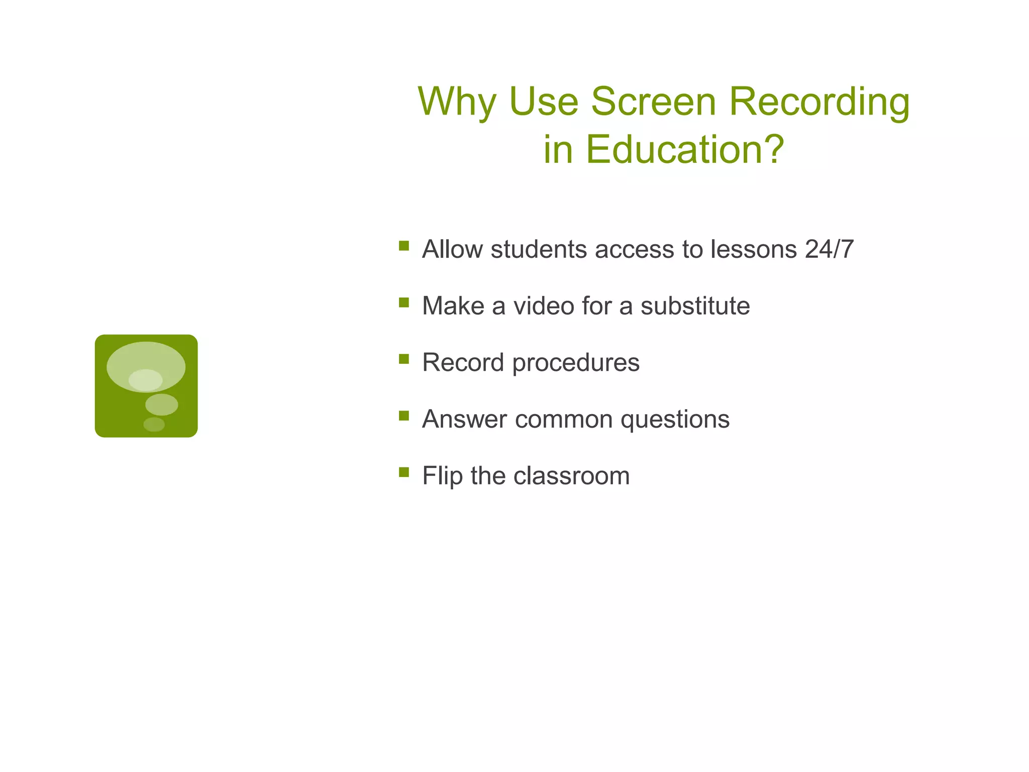 Screen recorder comparison | PPTX