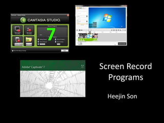 Screen record programs | PPT