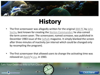 Screensaver presentation | PPT