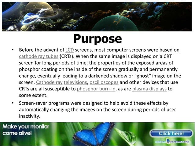 Screensaver presentation | PPT