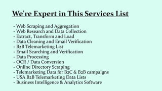 Screen scraping for resume data list | PPT