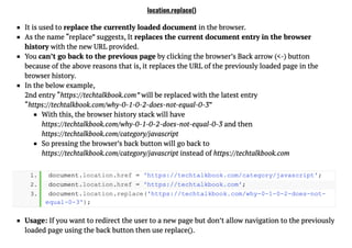 location’s href vs replace vs assign in JavaScript | PPT