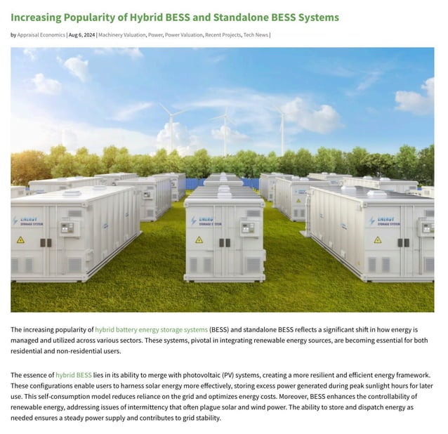 Increasing Popularity of Hybrid BESS and Standalone BESS Systems | PPT
