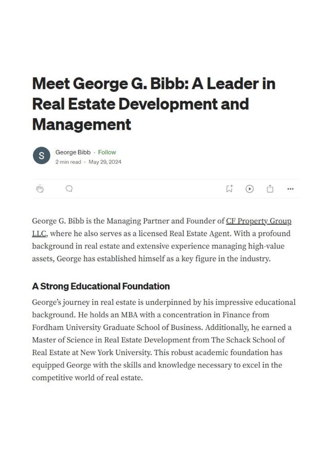 George Bibb: Strategies for Maximizing High-Value Real Estate Assets | PPT