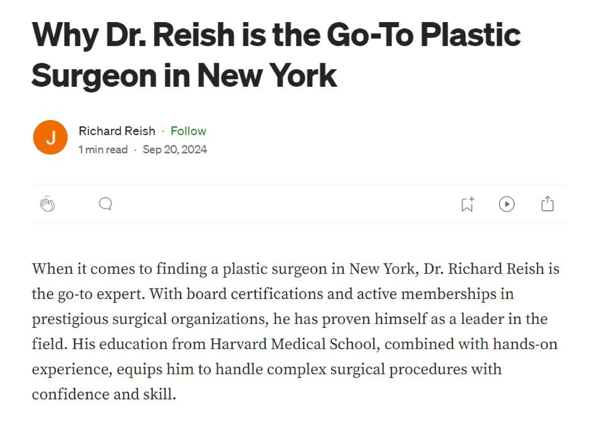 Transforming Your Look: The Art of Rhinoplasty with Dr. Richard Reish ...