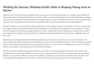 Nicholas Groth: Inspiring Future Leaders in Education and Sports | PPT
