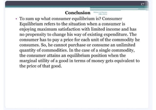 ECONOMICS PROJECT - CONSUMER EQUILIBRIUM B | PDF