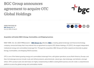 BGC Group announces agreement to acquire OTC Global Holdings | PPT