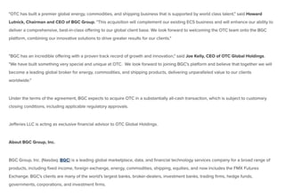 BGC Group announces agreement to acquire OTC Global Holdings | PPT