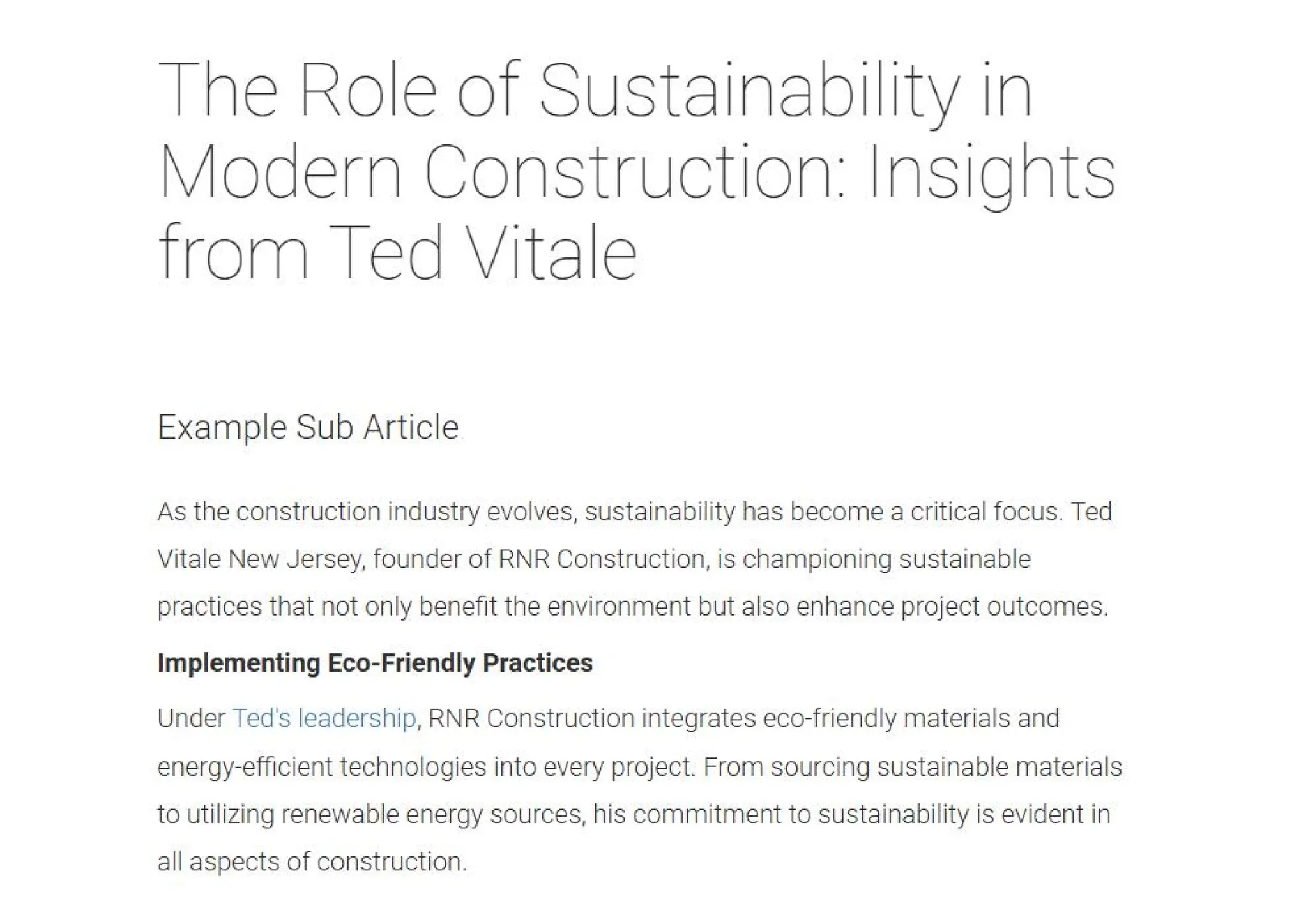 RNR Construction: Pioneering Innovation and Sustainability in the ...