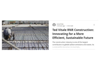 RNR Construction: Pioneering Innovation and Sustainability in the ...