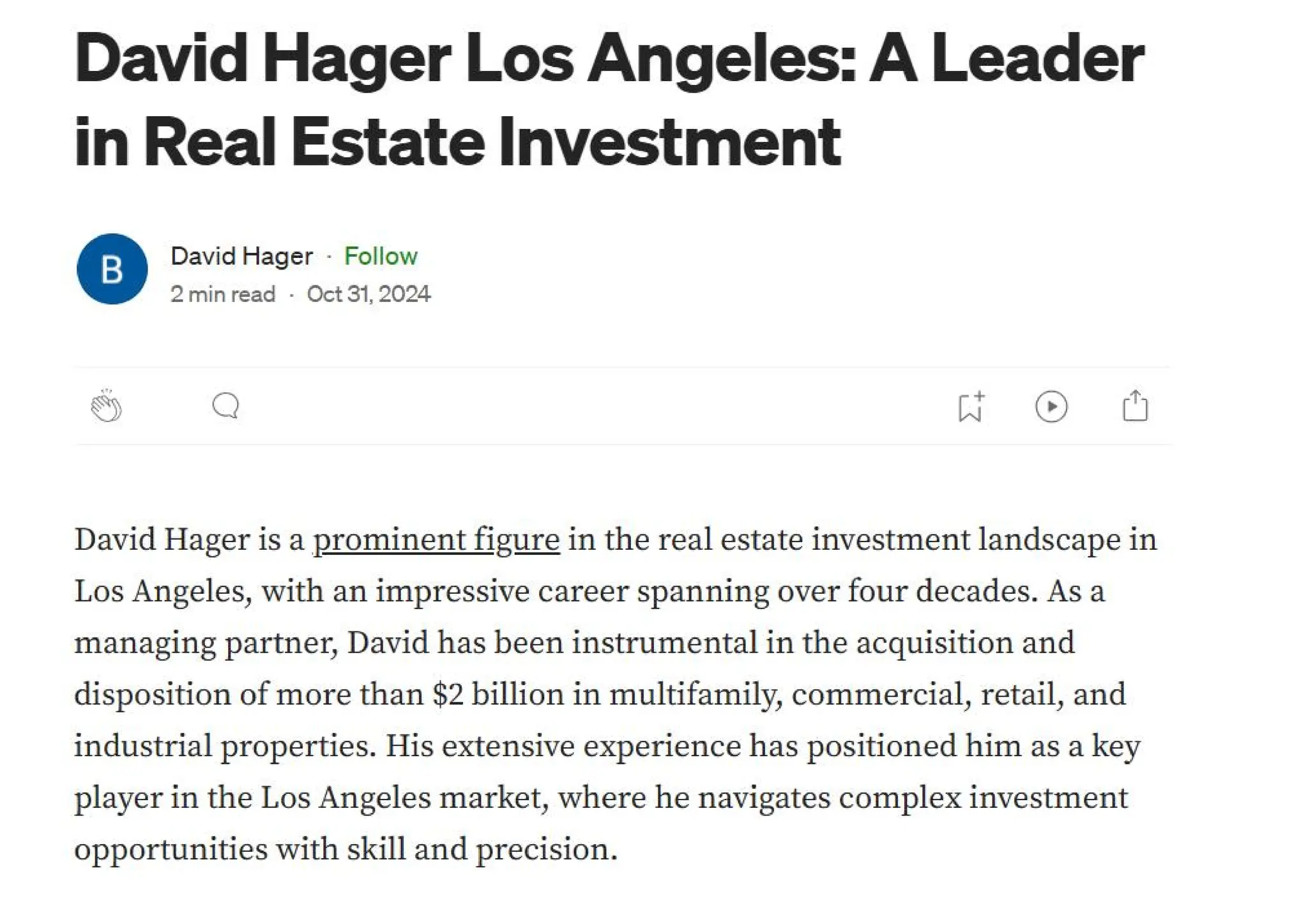 David Hager Los Angeles: Transforming Real Estate Investment and ...