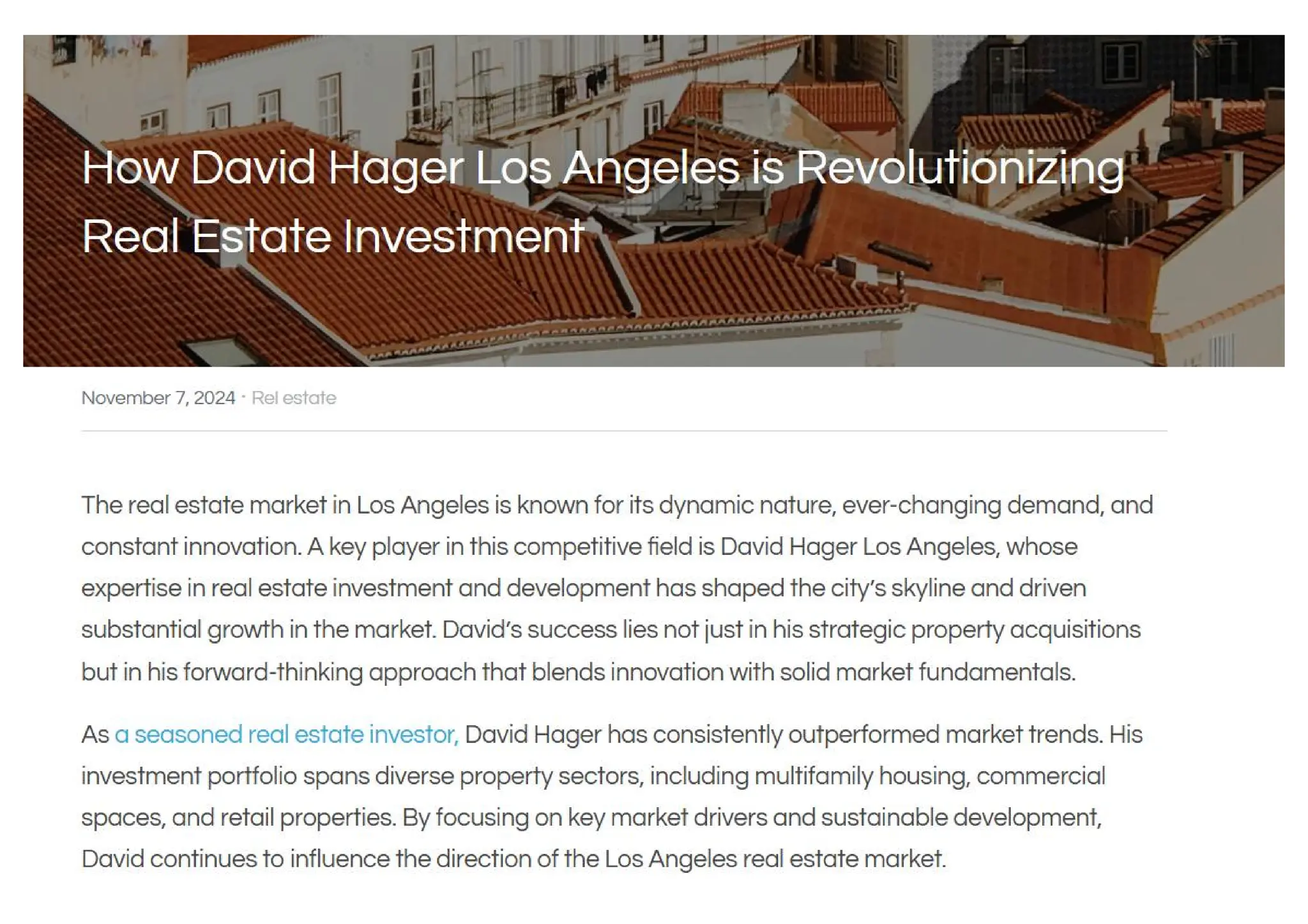 David Hager Los Angeles: Mastering Real Estate with Over $2 Billion in Acquisitions | PPT