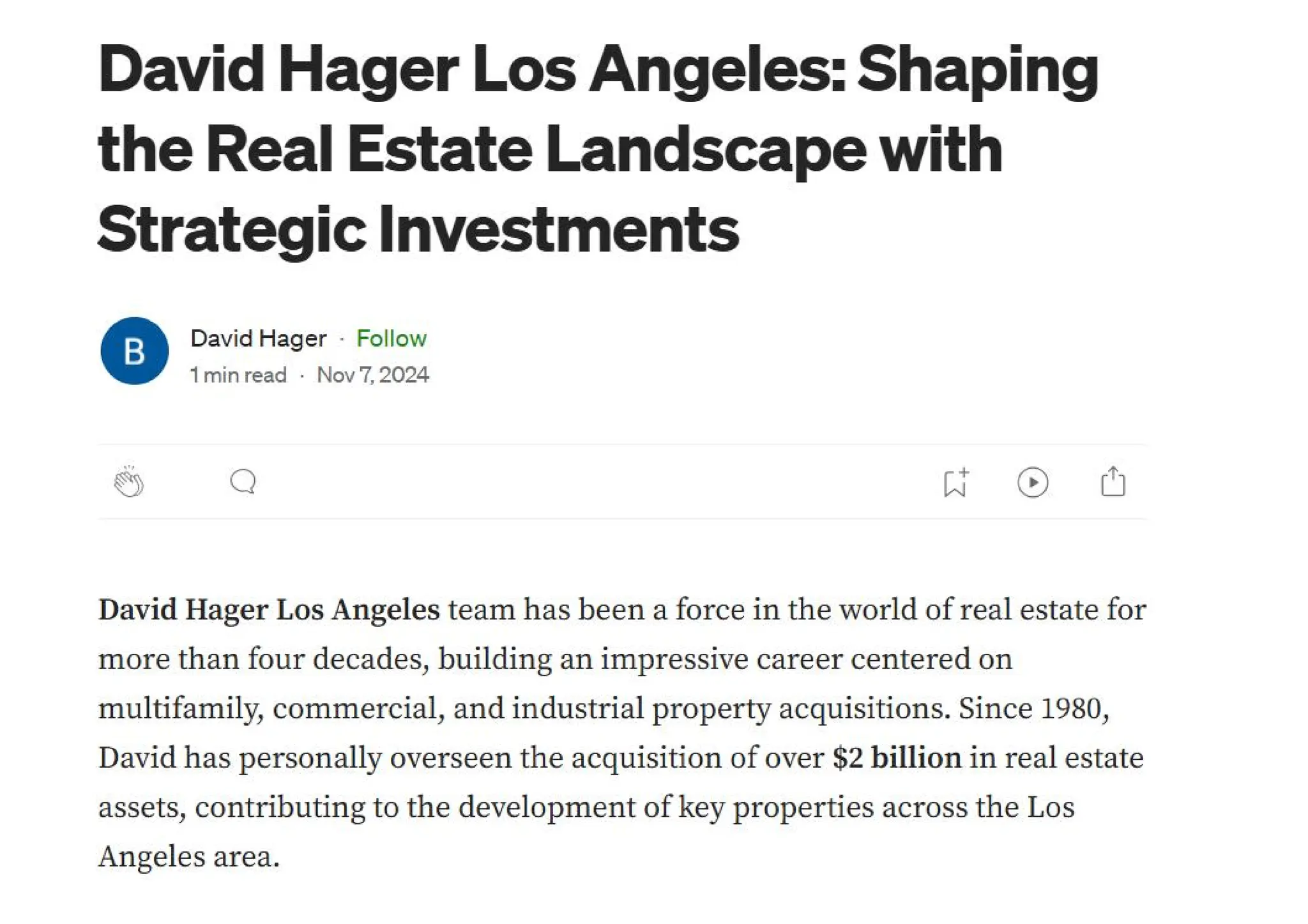 David Hager Los Angeles: Mastering Real Estate with Over $2 Billion in ...