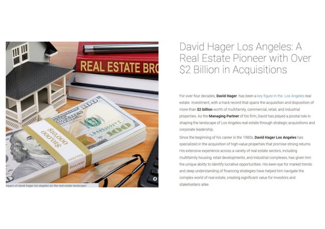 David Hager Los Angeles: Mastering Real Estate with Over $2 Billion in Acquisitions | PPT
