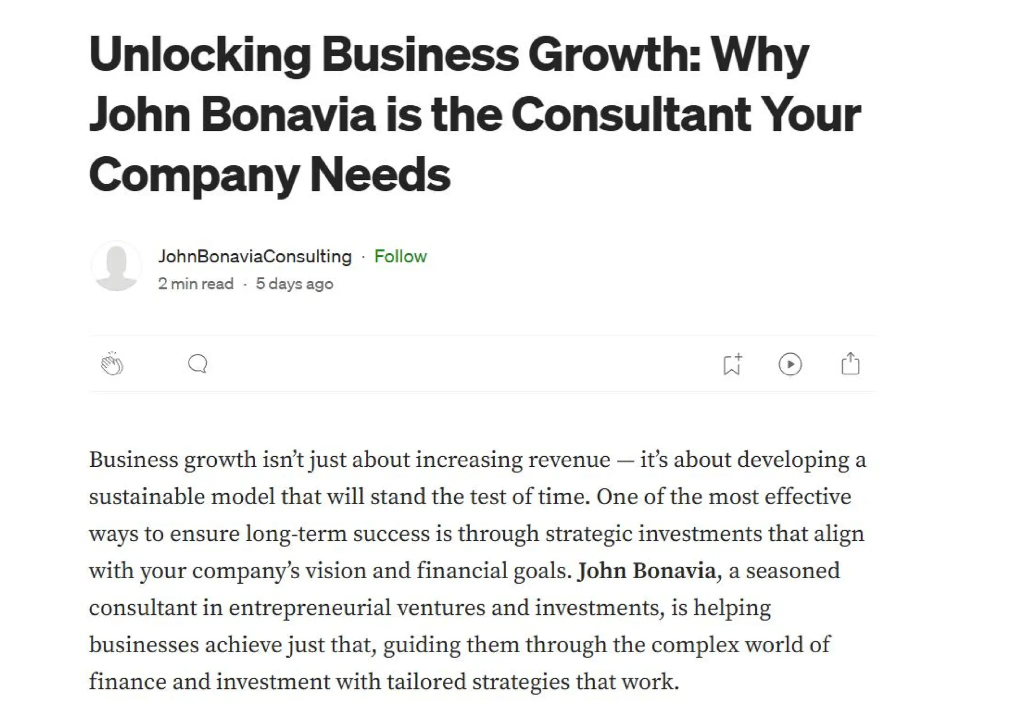 Maximize Your Business Potential with Expert Consulting from John ...