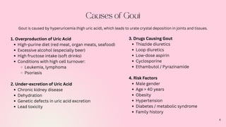 Gout - introduction, etiology, stages, types and prevention | PDF