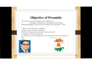 Preamble of the Indian Constitution Preamble of the Indian Constitution ...