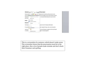 Proof Reading and Mistakes on Grammer and Spelling | PPTX