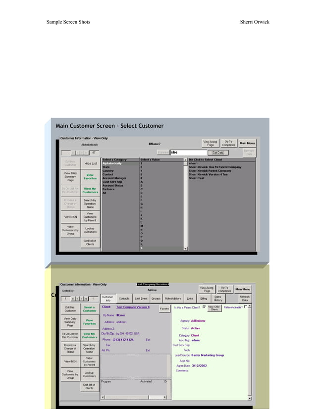 Screen Shots of Database Designs | DOC