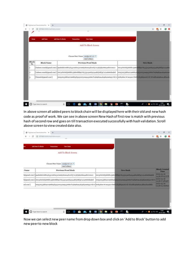 Digitised and Decentralized Block Chain Technology Python Project | PDF