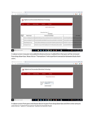 Digitised and Decentralized Block Chain Technology Python Project | DOCX