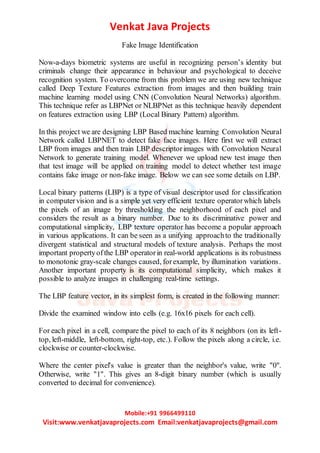 Fake Image Identification Screenshots | DOCX