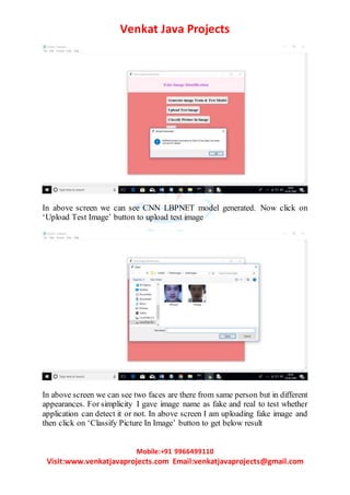 Fake Image Identification Screenshots | DOCX