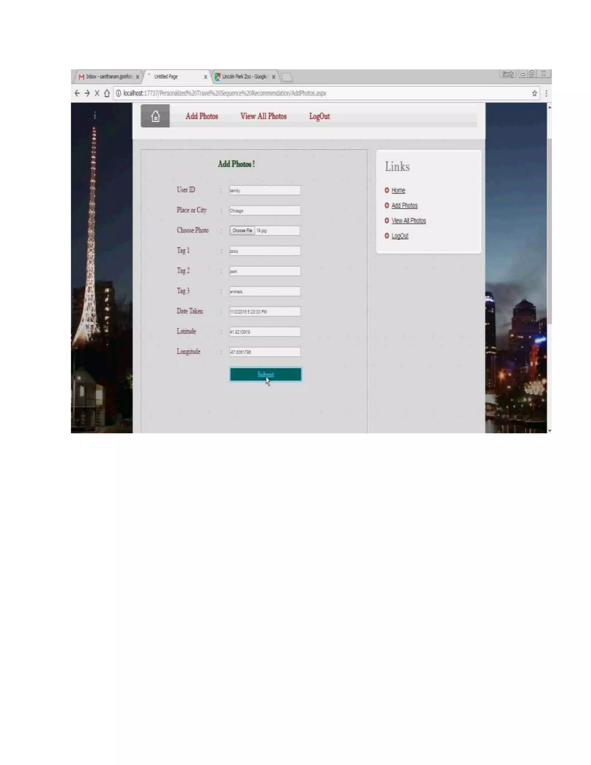 Personalized Travel Sequence Recommendation AbstractScreen shots | PDF