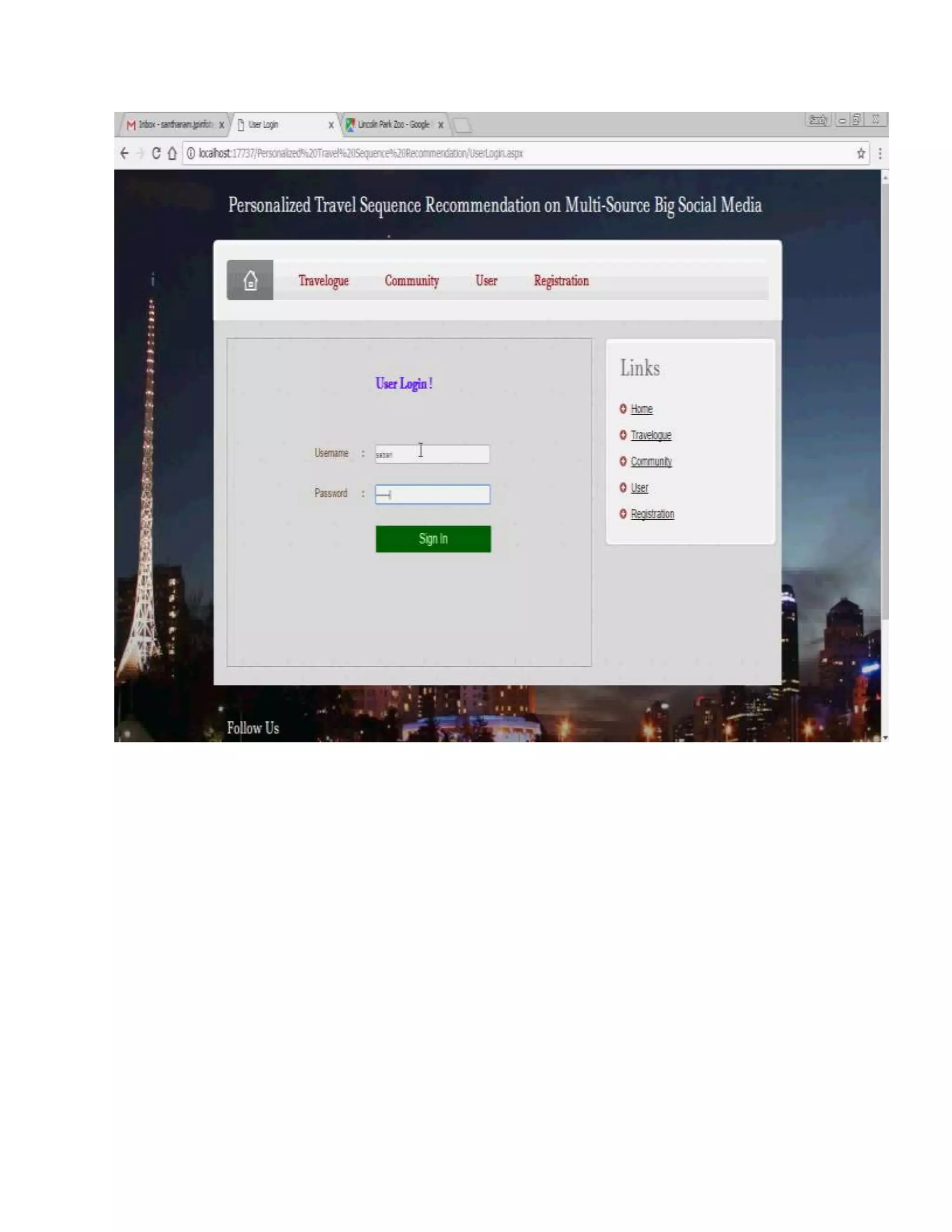 Personalized Travel Sequence Recommendation AbstractScreen shots | PDF