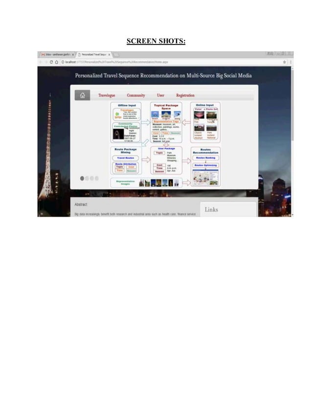 Personalized Travel Sequence Recommendation AbstractScreen shots | PDF
